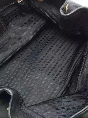 Prada Vitello Daino Trimmed Tessuto Satchel