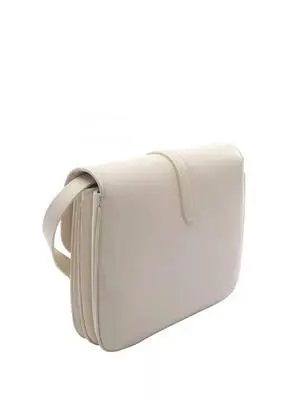 Celine Tabou Leather Crossbody Bag - White