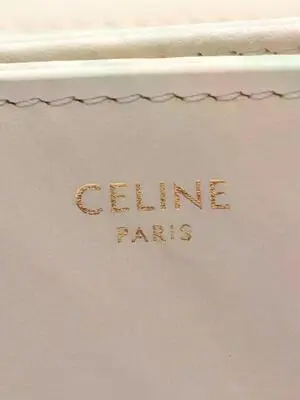 Celine Tabou Leather Crossbody Bag - White