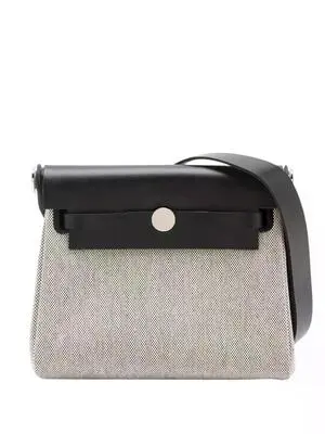 Hermès Military Toile And Vache Hunter Herbag Zip 20 Crossbody Bag - Grey