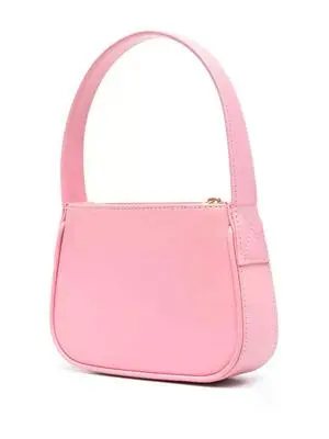 Blumarine Crystal-embellished Leather Shoulder Bag - Pink