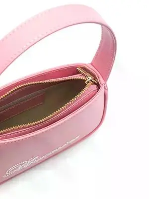 Blumarine Crystal-embellished Leather Shoulder Bag - Pink