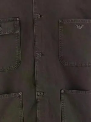 Emporio Armani Ribbed-collar Patch-pocket Jacket