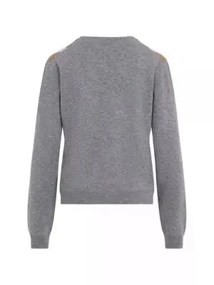 Prada Argyle Knit V-neck Sweater