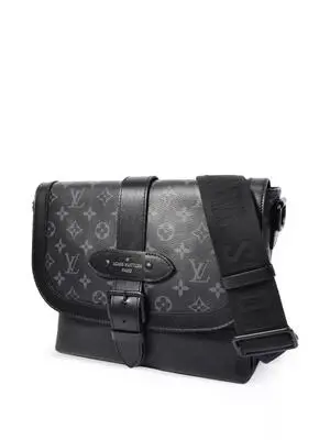 LOUIS VUITTON Saumur Monogram Eclipse Shoulder Bag
