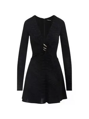 Roberto Cavalli Embellished Snakeskin-effect Dress
