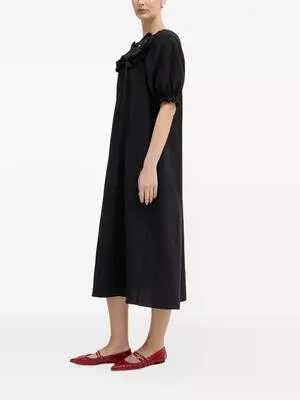 Stine Goya Ruffled Puff-sleeve Midi Dress