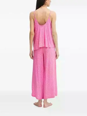 Dkny Leopard-print Two-piece Pajamas - Pink