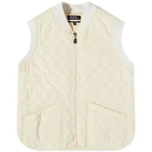 A.p.c. Silas Quilted Vest - Vanilla