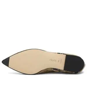 AeydĒ Moa Snake Print Pointed Toe Flats