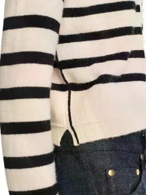 Maria Mcmanus Striped Fringe-trim Cardigan