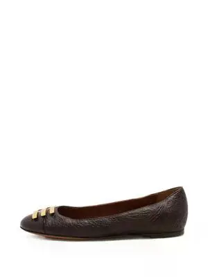 Etro Embossed Paisley Cap-toe Ballet Flats
