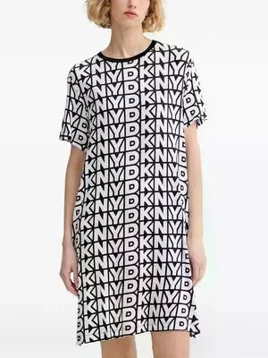 Dkny Logo-print Short-sleeve Nightdress - White