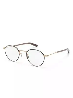 EYEVAN7285 Titanium Round Frame Eyeglasses - Brown