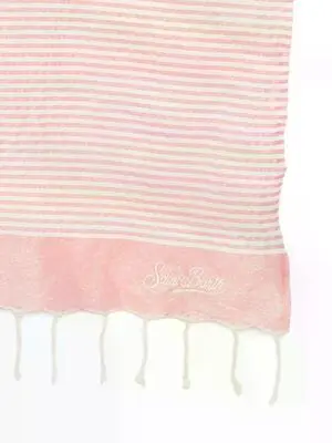 MC2 SAINT BARTH Shimmer-effect Striped Beach Towel