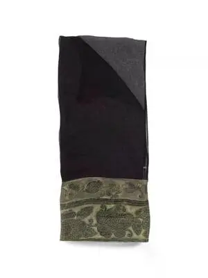 Giorgio Armani Floral-print Scarf - Black