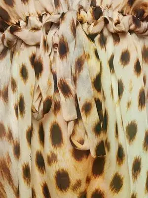 Roberto Cavalli Leopard Print Silk Shorts Set
