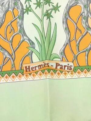 Hermès 1990-2010 Axis Mundi Silk Scarf 90 Scarves