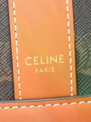 Celine Triomphe Coated Canvas Bucket Bag - Brown