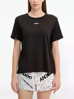 Dkny Logo-print Newspaper-pattern Pajamas