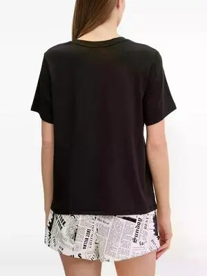 Dkny Logo-print Newspaper-pattern Pajamas