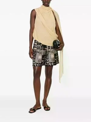 Momoni Tumble Printed Elasticated-waist Shorts