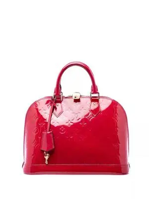 LOUIS VUITTON Monogram Vernis Alma Pm Handbag - Red