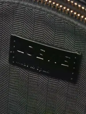 Loewe Leather Satchel With Embossed Logo - Black