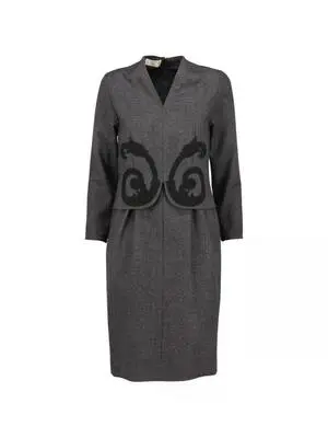 Valentino Garavani V-neck Midi Dress With Embroidery
