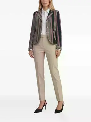 MARITHÉ + FRANÇOIS GIRBAUD VINTAGE Striped Fringe Detail Blazer