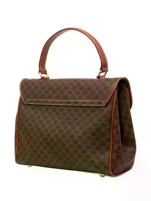 Celine Macadam Coated Canvas Handbag - Brown