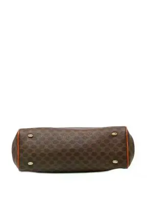 Celine Macadam Coated Canvas Handbag - Brown
