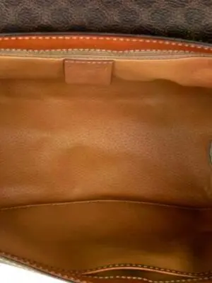 Celine Macadam Coated Canvas Handbag - Brown