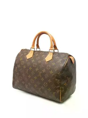 LOUIS VUITTON Monogram Speedy 30 Boston Bag - Brown
