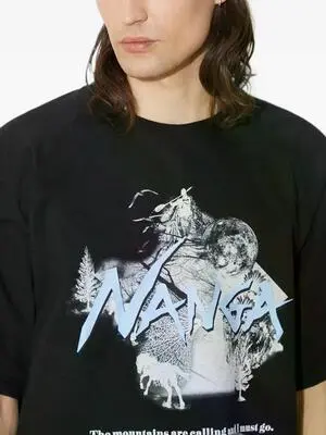 NANGA Graphic-print Raglan-sleeve T-shirt