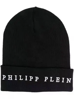 Philipp Plein Knitted Beanie - Black