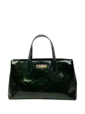 LOUIS VUITTON Monogram Vernis Wilshire Pm Handbag - Green