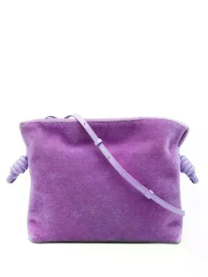 Loewe Medium Flamenco Knot Clutch Crossbody Bag - Purple