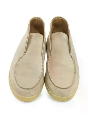 Loro Piana Suede Almond Toe Ankle Boots