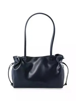 Tory Burch Small Ella Logo-embossed Ruched Tote Bag - Blue