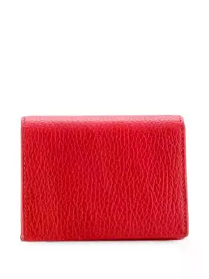 Gucci Gg Marmont Flap Case Leather Card Holder - Red