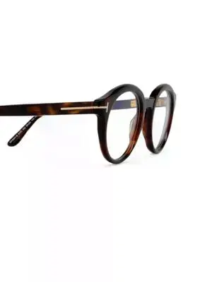 TOM FORD Round Frame Eyeglasses - Brown