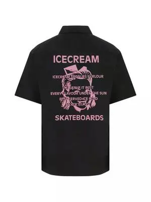 ICECREAM Half-zip Graphic-print Polo Shirt