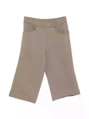 LEON EMANUEL BLANCK Taupe Jersey Cropped Trousers