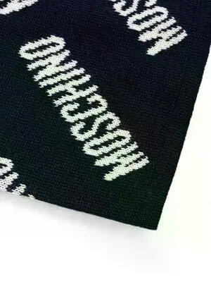 Moschino Intarsia Beanie Hat - Blue