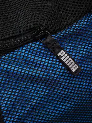PUMA Logo Print Mesh Panel Backpack
