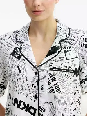 Dkny Newspaper-print Pajamas