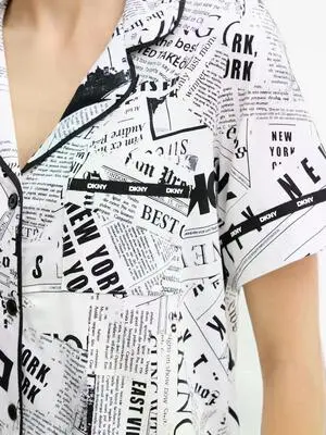 Dkny Newspaper-print Pajamas