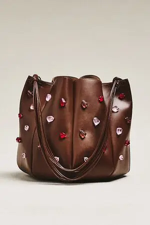 THE WOLF GANG Bomba Leather Shoulder Bag - Chocolate