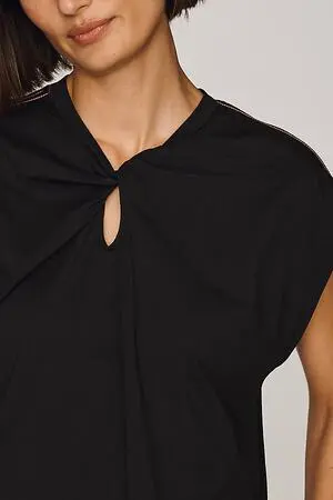 Scotch & Soda Cotton Keyhole Top - Meteorite
